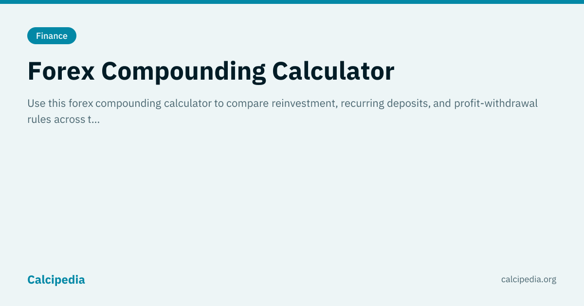 Forex Compounding Calculator | Calcipedia