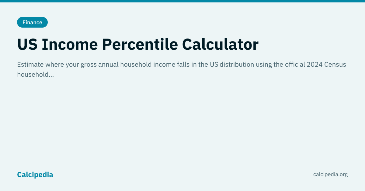 US Income Percentile Calculator | Calcipedia